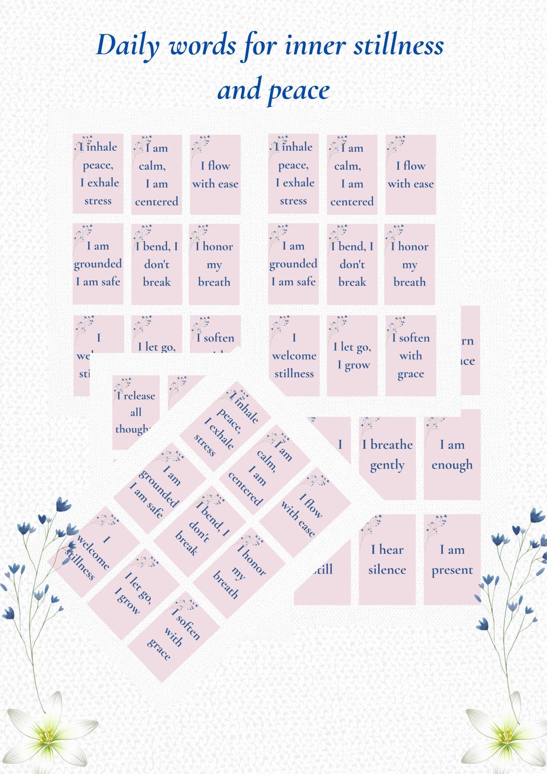 Meditation Affirmation Cards – Daily Mindfulness & Inner Peace ...