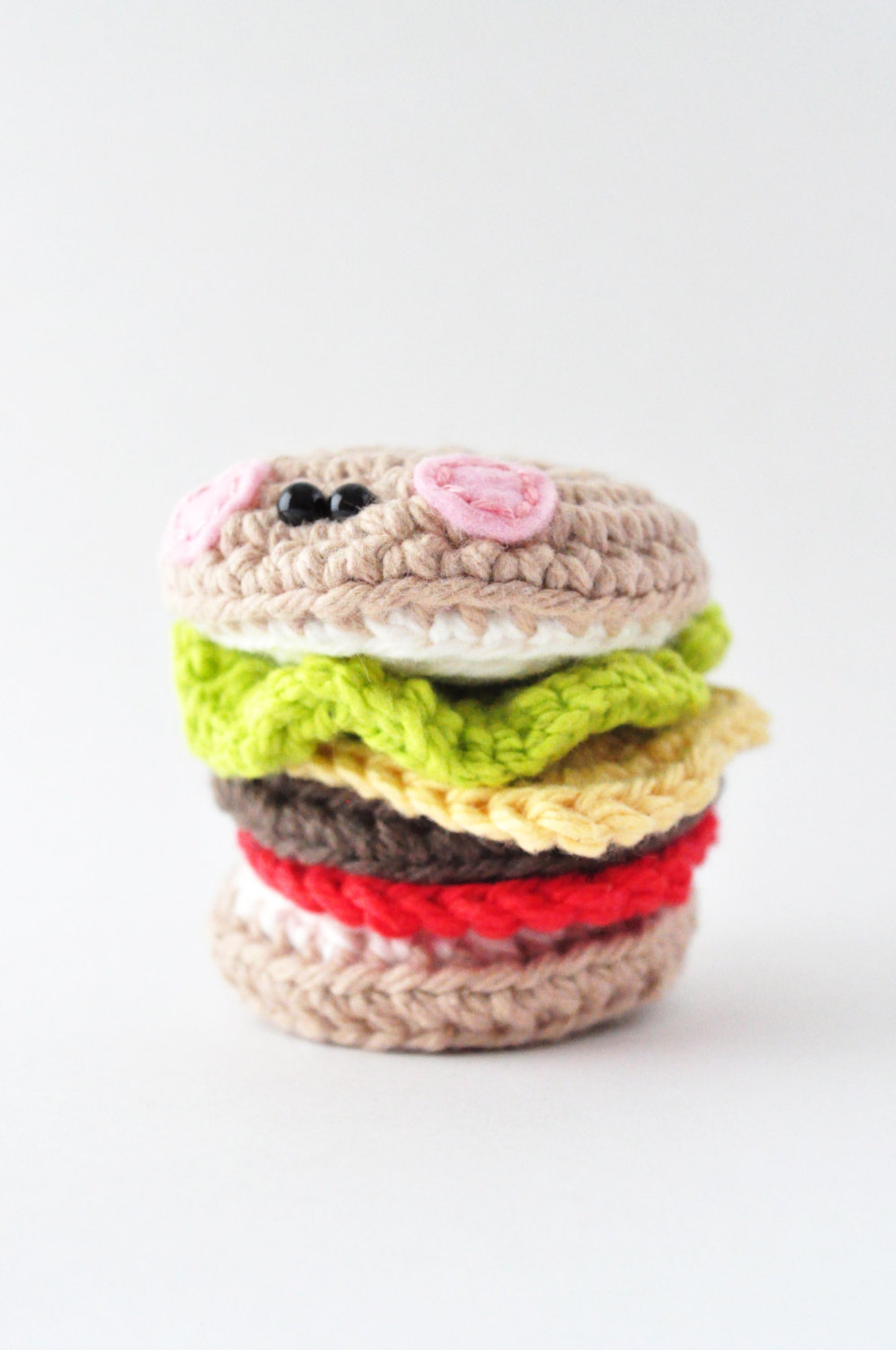 Hamburger Amigurumi Pattern, Crochet Pattern, Cheeseburger Play Food - Etsy