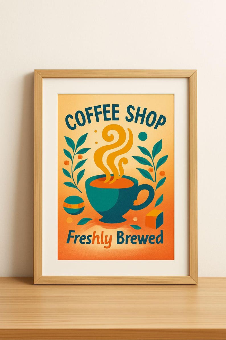 Coffee Shop Wall Art – Modern Café Poster – Espresso Bar Decor – Coffee ...