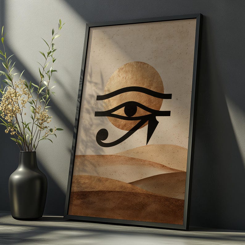 Eye of Ra Art Print: Abstract Egyptian Symbol, Spiritual Decor - Etsy