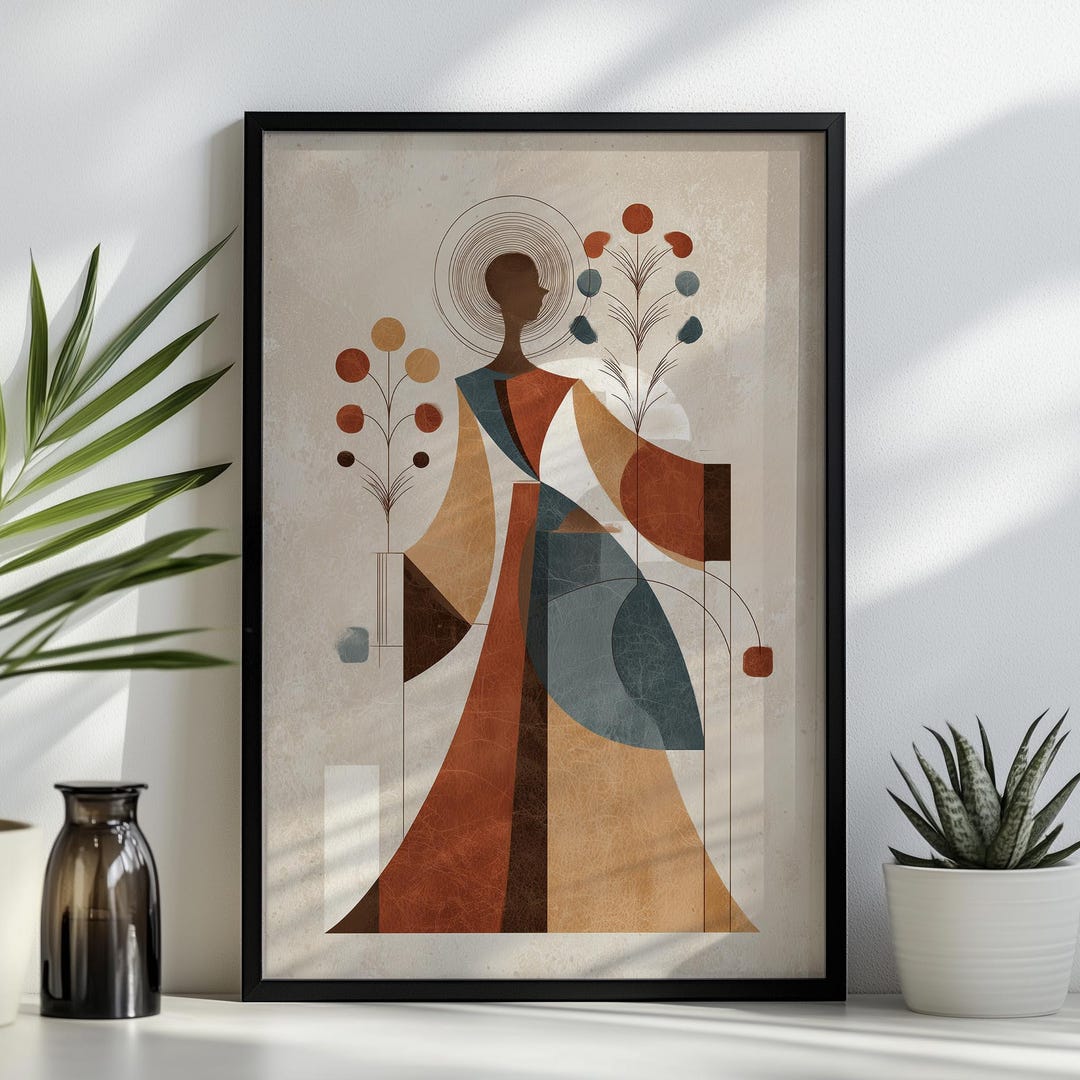 Mokosh Wall Art: Slavic Earth Goddess Poster, Abstract Print for Nature ...