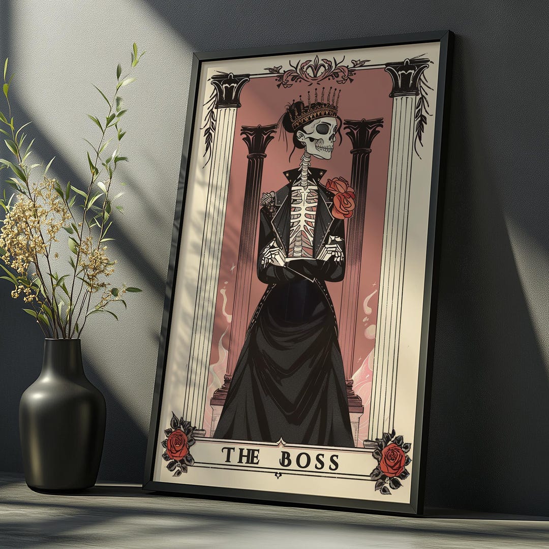 Gothic Skeleton Art Print, Feminine Power Design (multiple Sizes) - Etsy