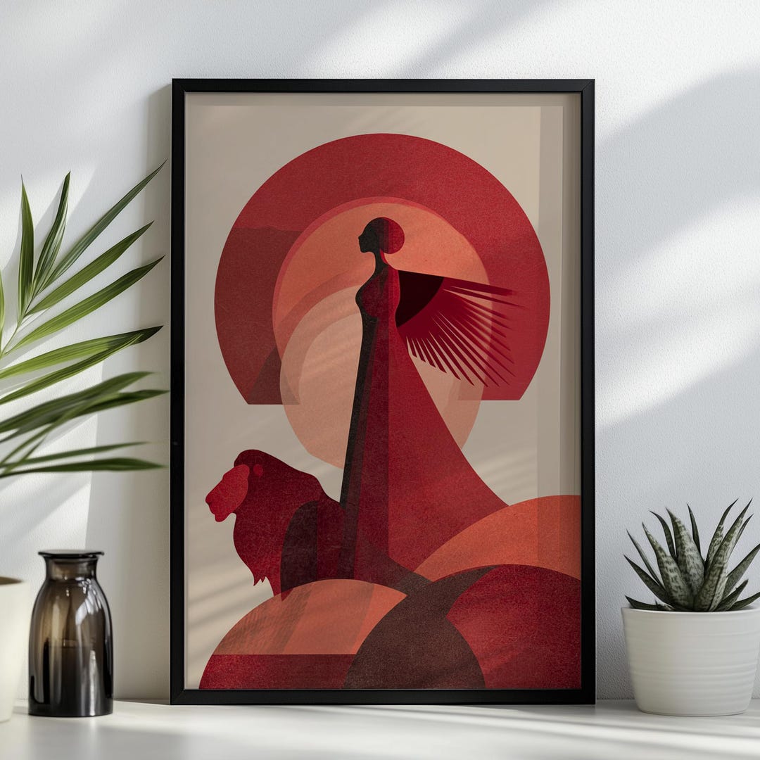 Arte mural de la diosa Ishtar, póster de mitología abstracta, lámina de ...