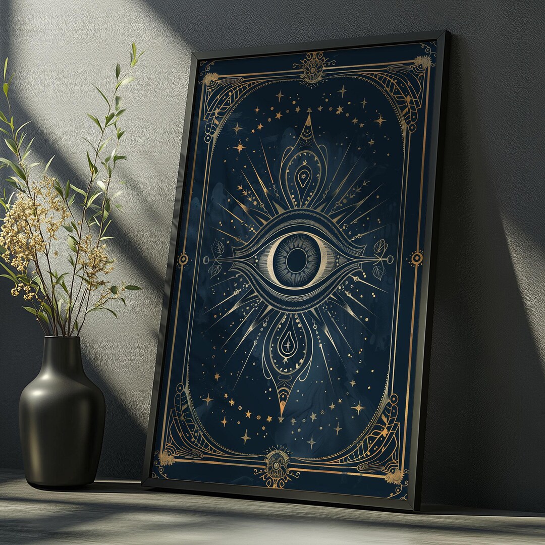 Evil Eye Framed Wall Art: Gothic Mystic Protection Print - Etsy