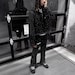 Studio Rhinestone Set – Black Glitter Tracksuit"by Fitloyal - Etsy