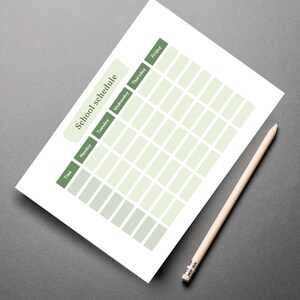 Printable School Schedule Template | Weekly Class Timetable | Monday ...