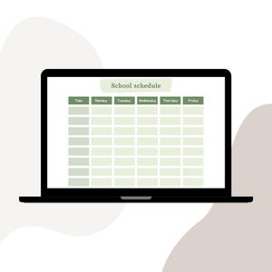 Printable School Schedule Template | Weekly Class Timetable | Monday ...