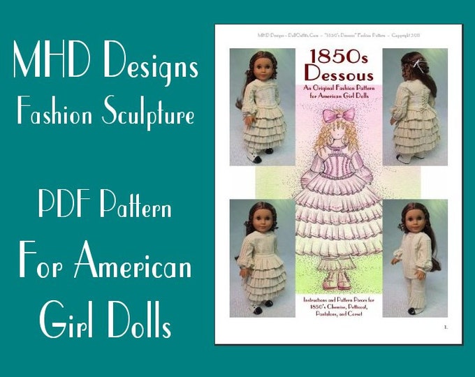 PDF Download MHD Designs 1850 Dessous Undergarments Fashion Pattern for ...