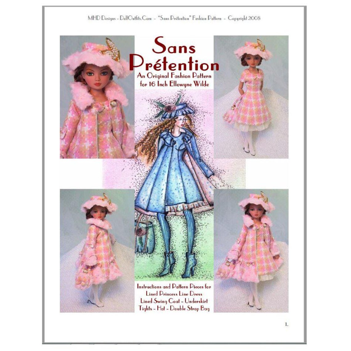 Magalie's "sans Pretention" Fashion Pattern for Ellowyne. "no ...