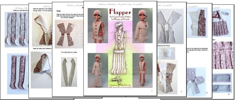 Flapper - a 1920's Dress and Coat Fashion Pattern for Ellowyne - PDF ...