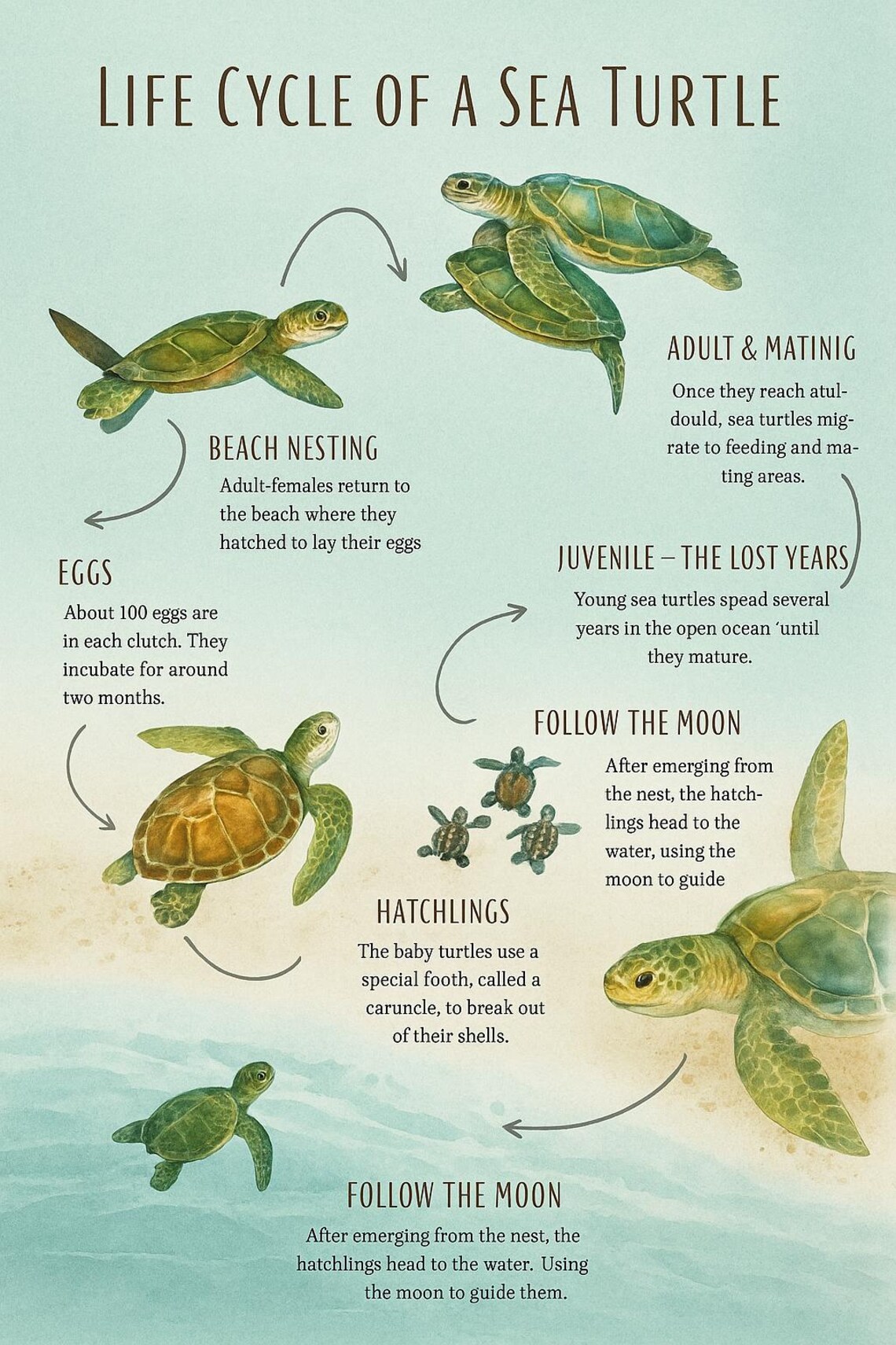 Life Cycle of a Sea Turtle Unit Study (prek-5th) - Etsy Canada