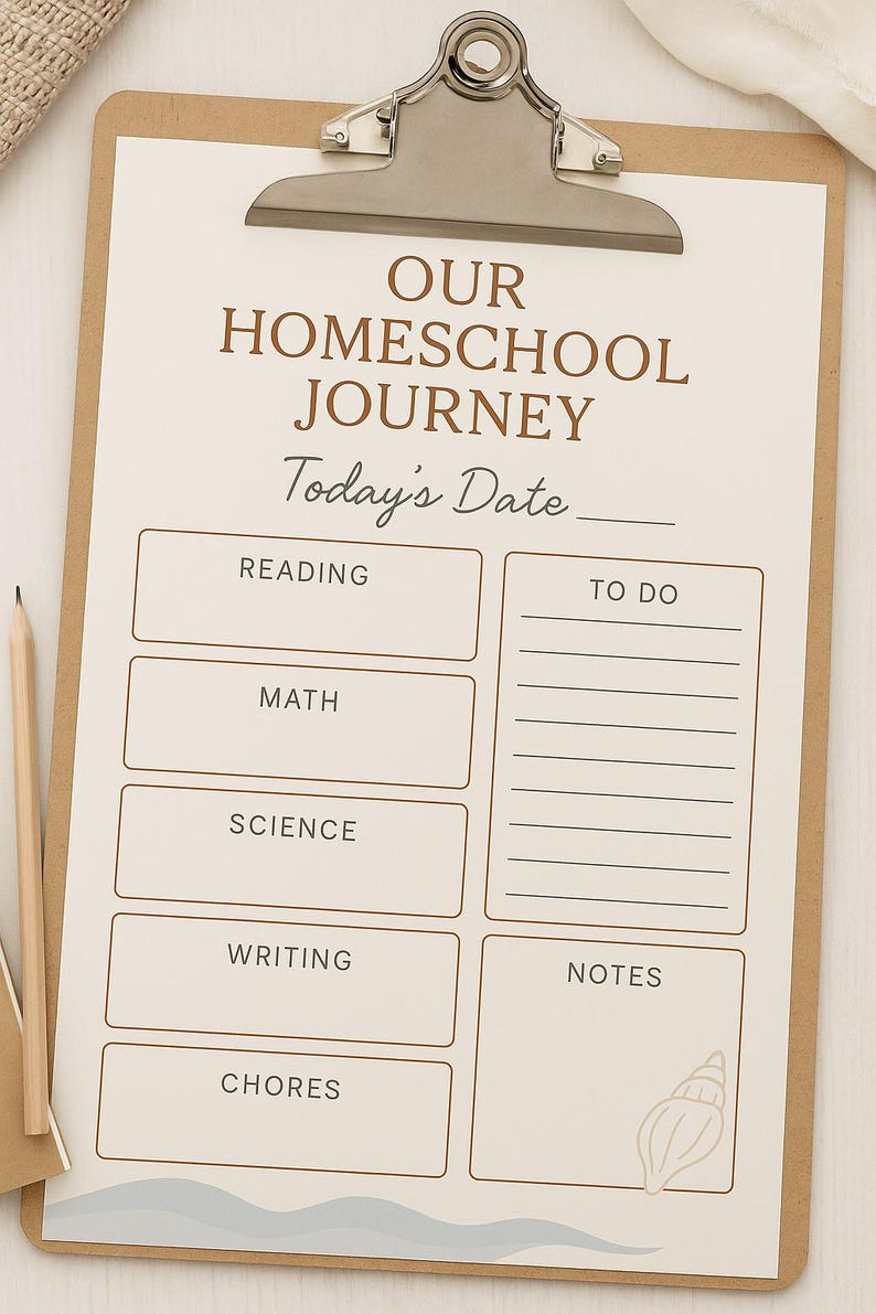 Daily Homeschool Planner/goals | Printable PDF - Etsy