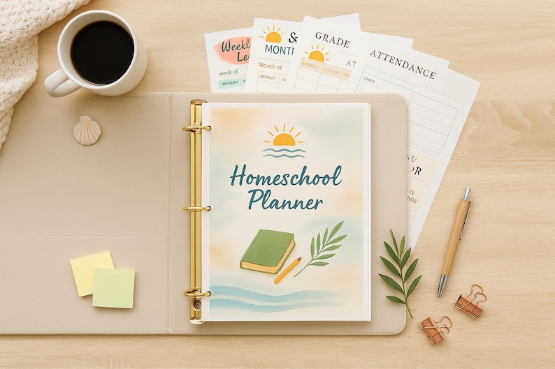 Printable Homeschool Planner-printable Lesson Plan- Calendars & Reading ...