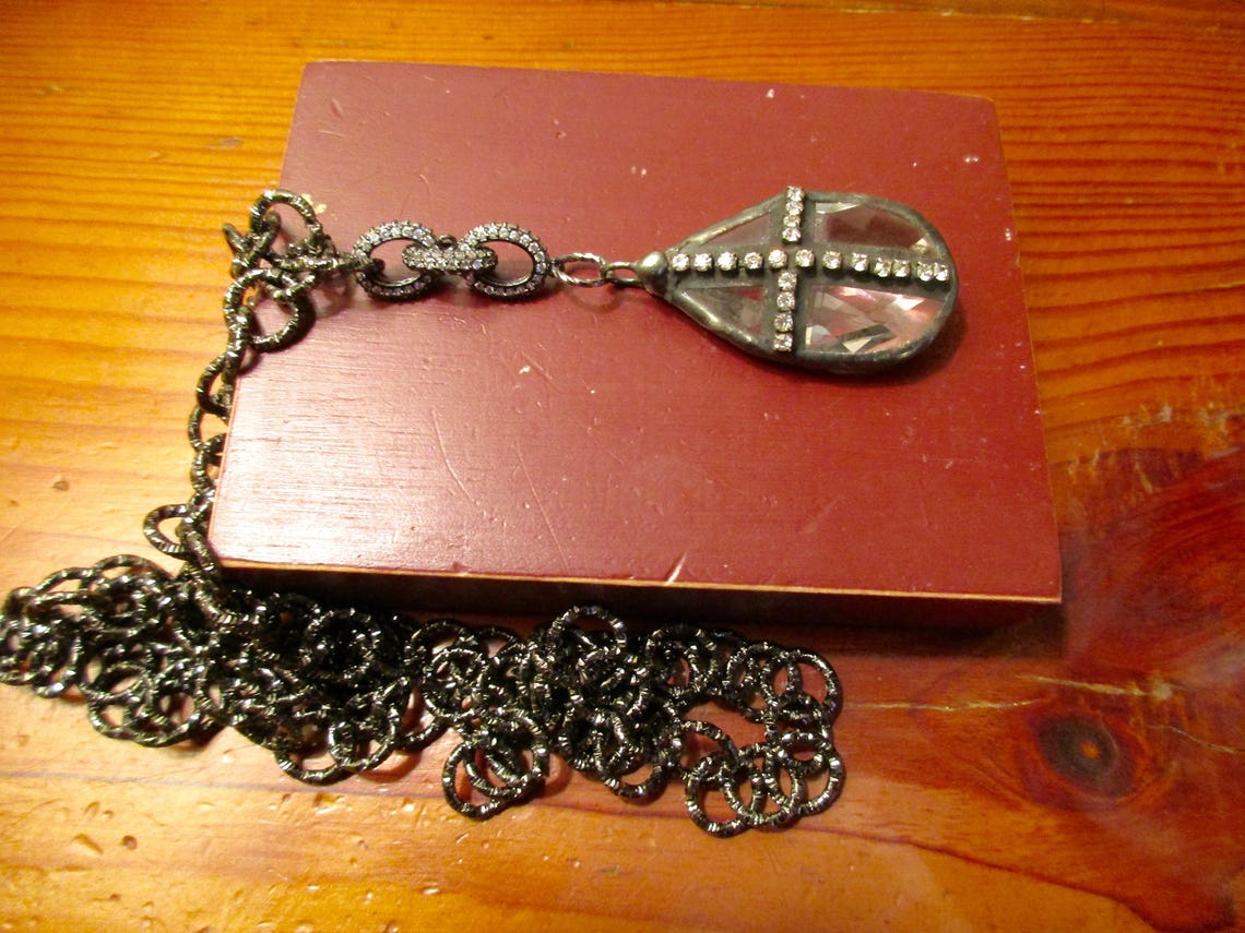 Breathtaking Hand-soldered CRYSTAL QUARTZ CROSS Pendant on - Etsy