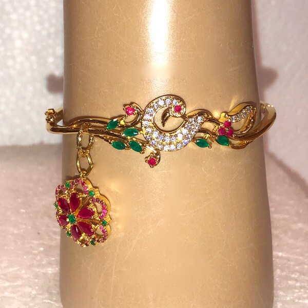 Flower Bangle - Etsy