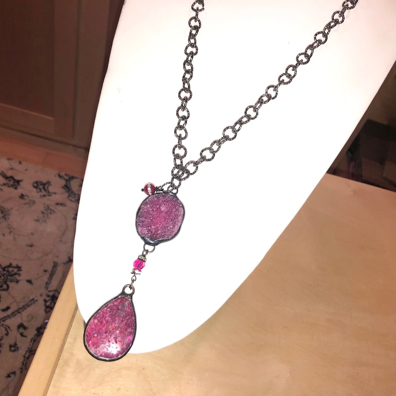 Magenta Necklace - Etsy
