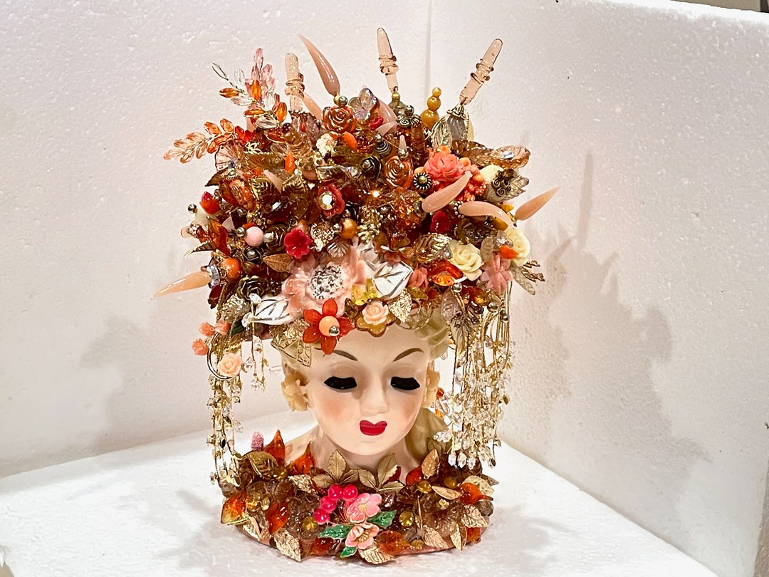 CLAUDETTE: Splendid RUBENS Original Signed, #'d, Vtg. 1940's Lady Head ...