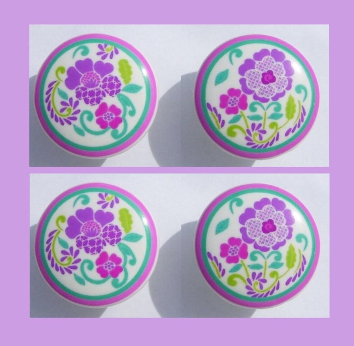 4 four DENA BLOOM Purple Lavender Turquoise Mtm Girls - Etsy