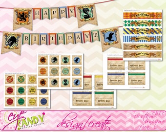 Harry Potter Inspired Hogwarts PRINTABLE NAME TAGS | Etsy