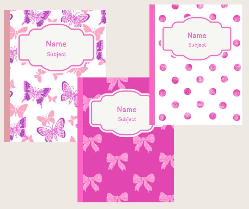 Editable Composition Book Cover Template: 20 Designs (canva Link ...