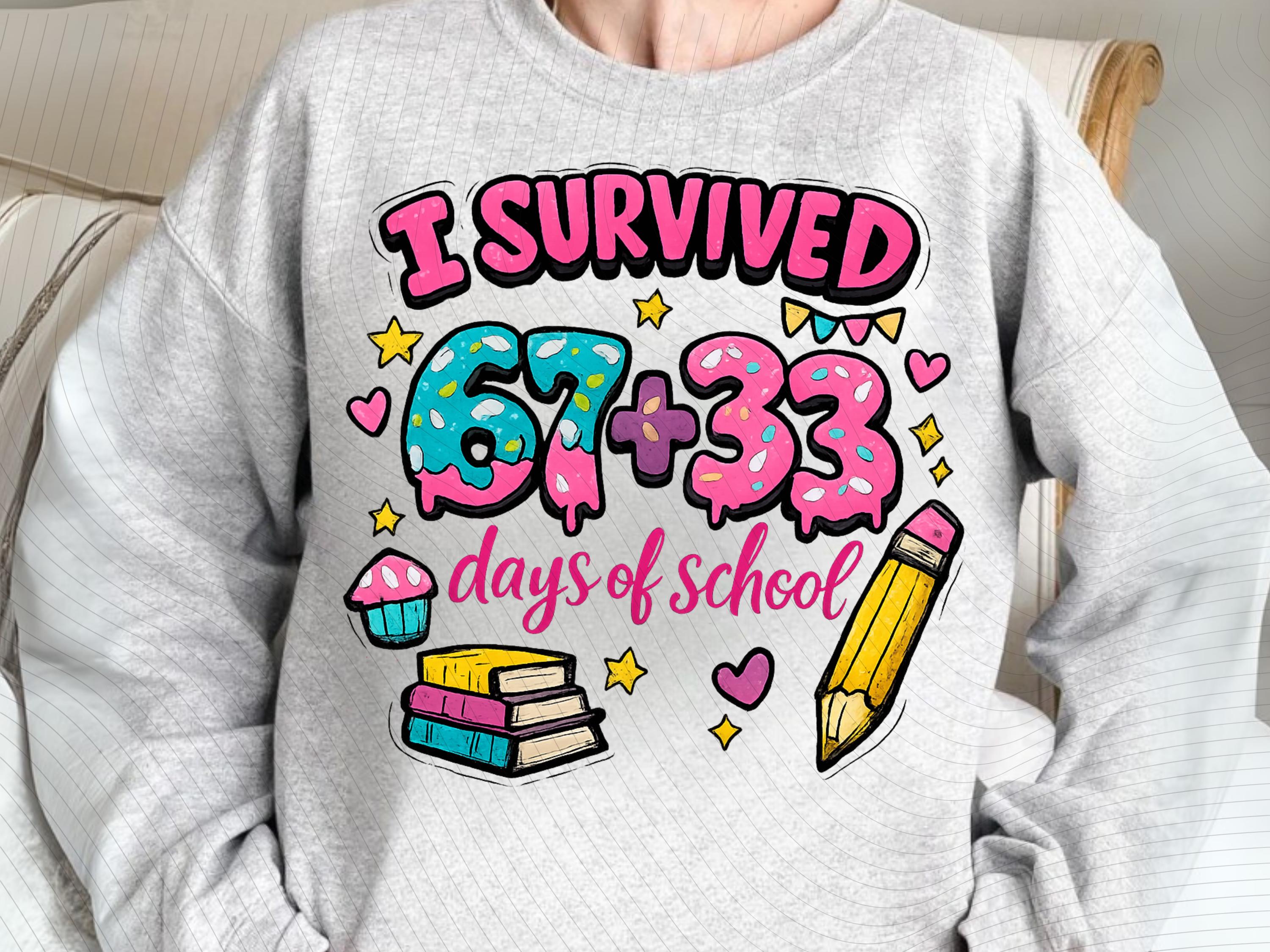 I Survived 100 Days of School PNG, Teacher Gift (digital Download) - Etsy