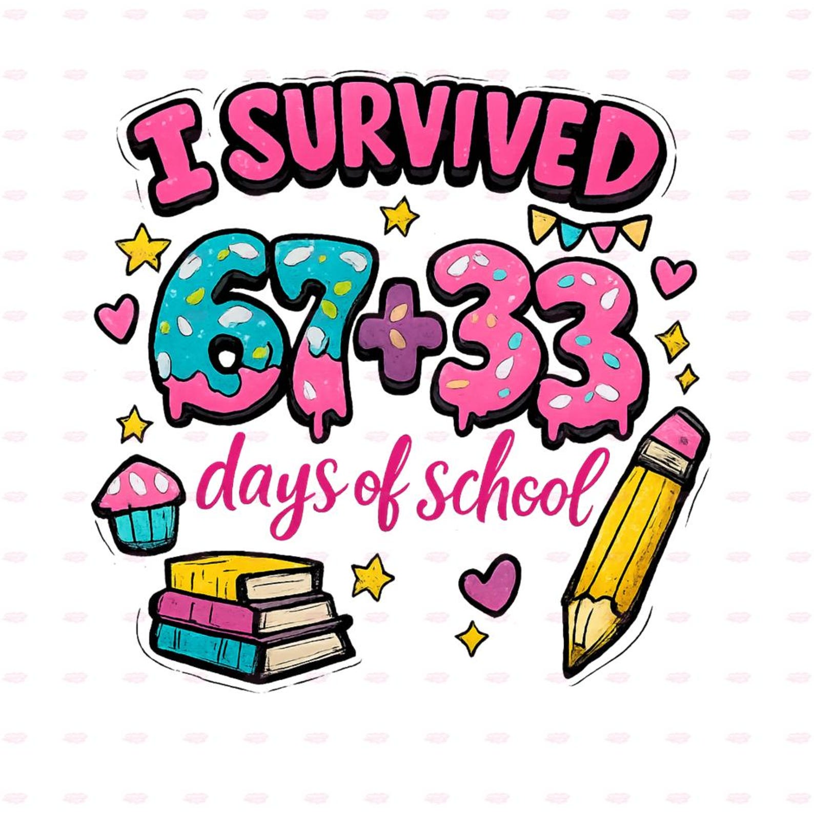I Survived 100 Days of School PNG, Teacher Gift (digital Download) - Etsy