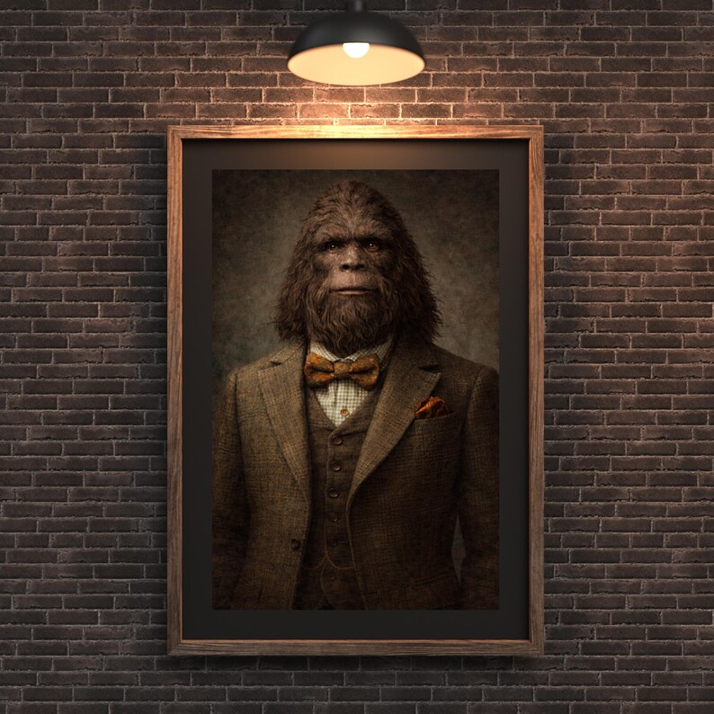 Victorian Sasquatch Portrait | Matte Vertical Poster (unframed) - Etsy