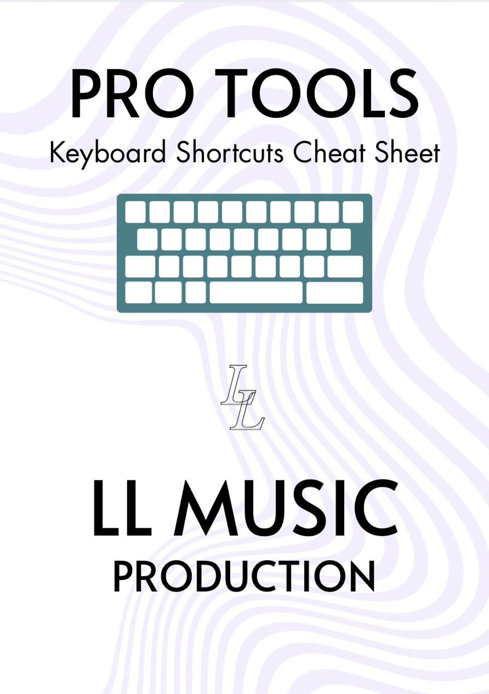 Pro Tools Keyboard Shortcut Cheat Sheet - Etsy