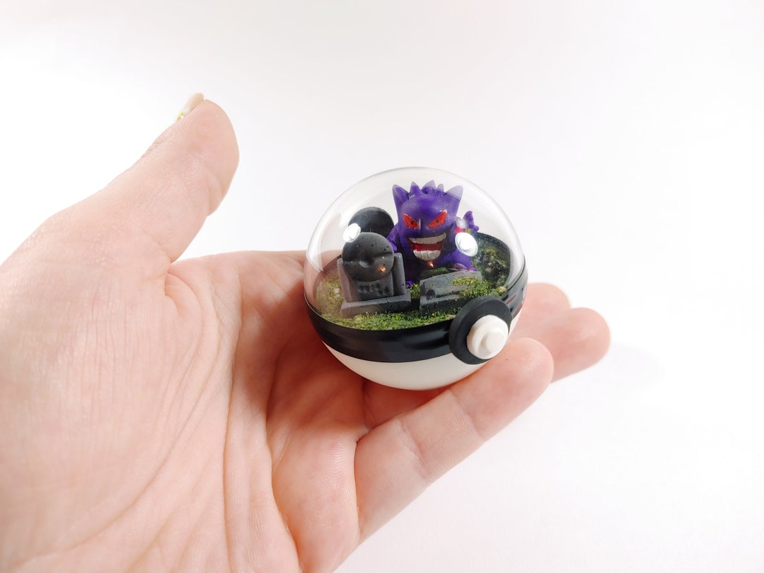 Gengar Pokeball Terrarium Pokemon Halloween Graveyard - Etsy