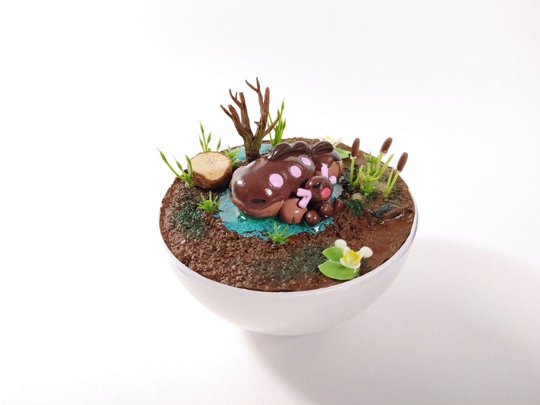 Clodsire Pokeball Terrarium - Sleepy Paldean Wooper - Swamp Environment ...
