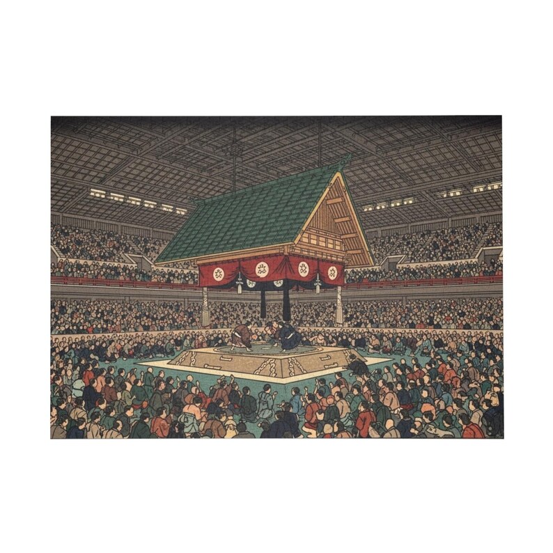 Edo Sumo Arena Ukiyo-e Jigsaw Puzzle, Historic Japan Scene, Traditional ...