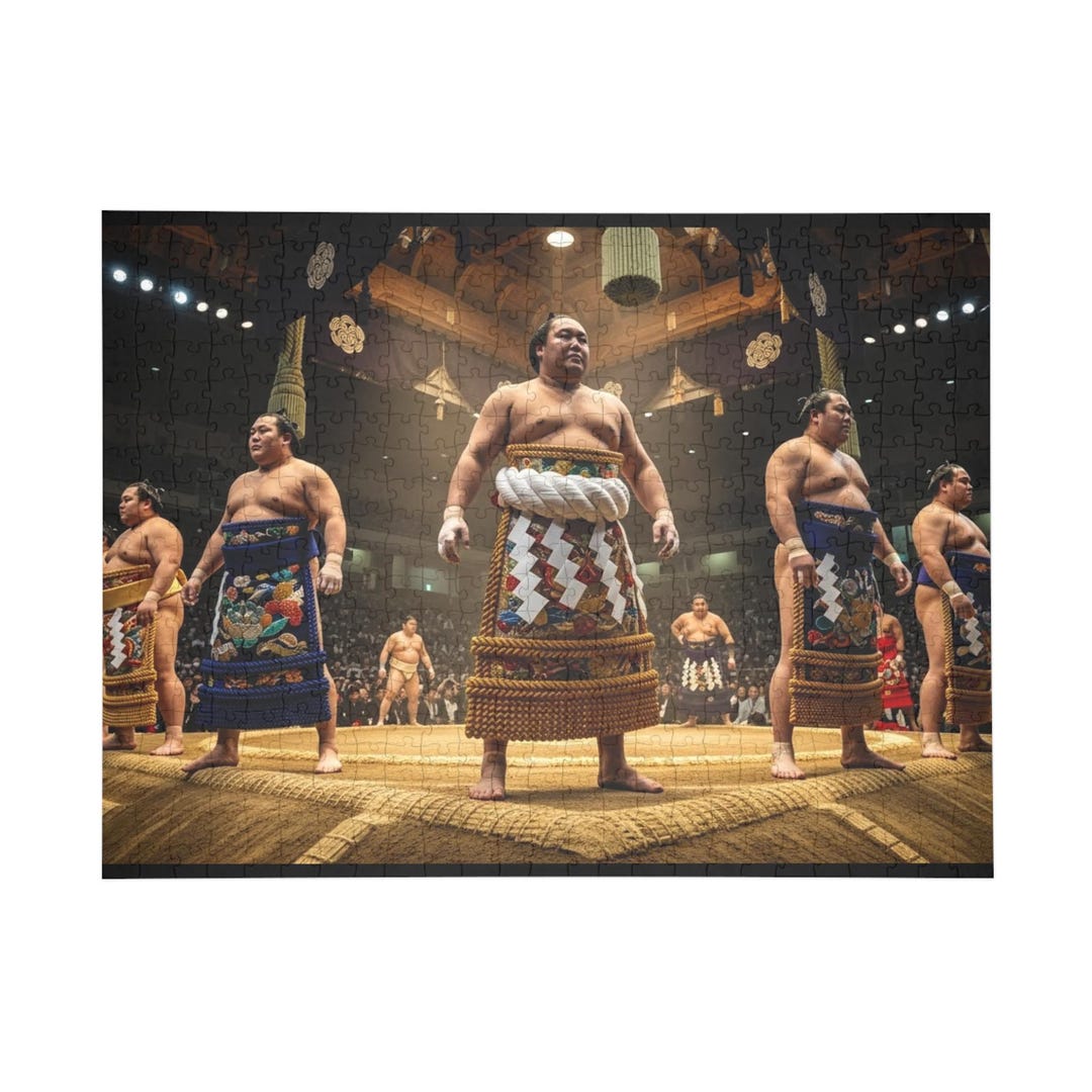 Dynamic Sumo Dohyo-iri Puzzle Low Angle East Makuuchi November Basho ...