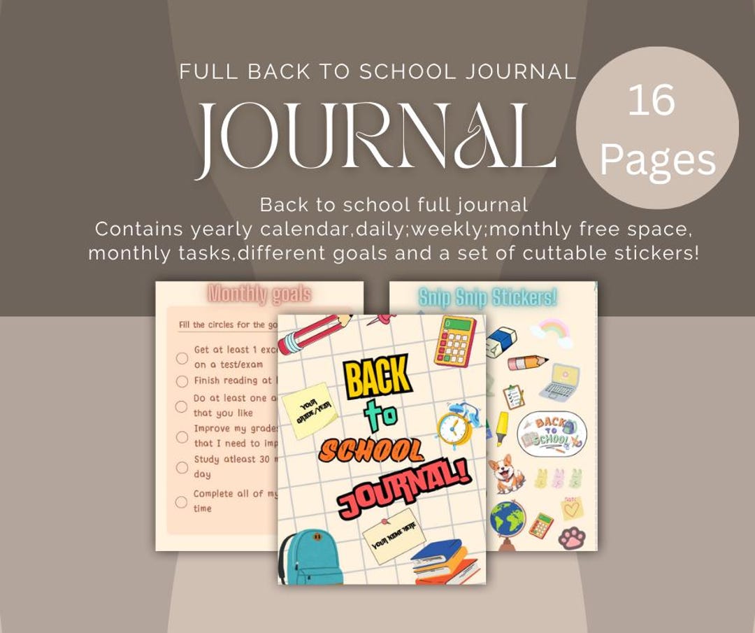 Back to School Digital Planner 2025-2026 | Student Journal, Daily ...