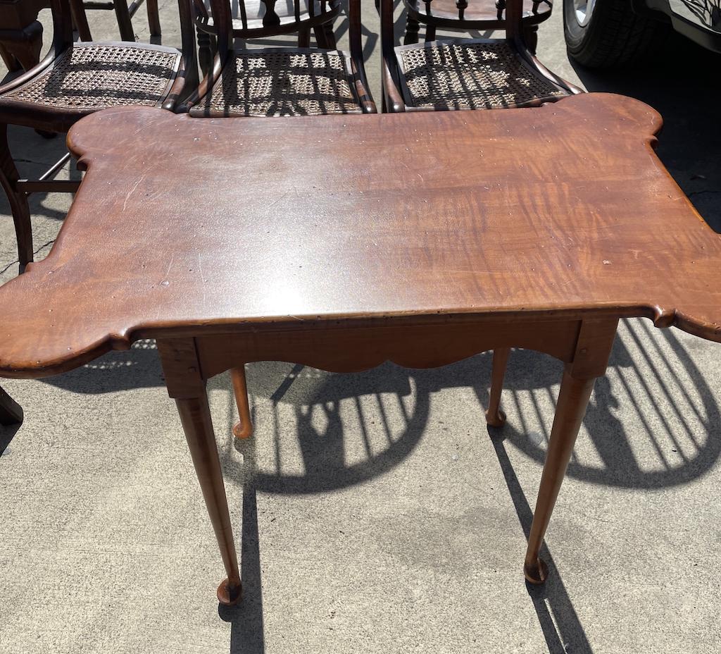 Vintage Queen Anne Porringer Top Tea Table in Solid Cherry. Buyer Pays ...