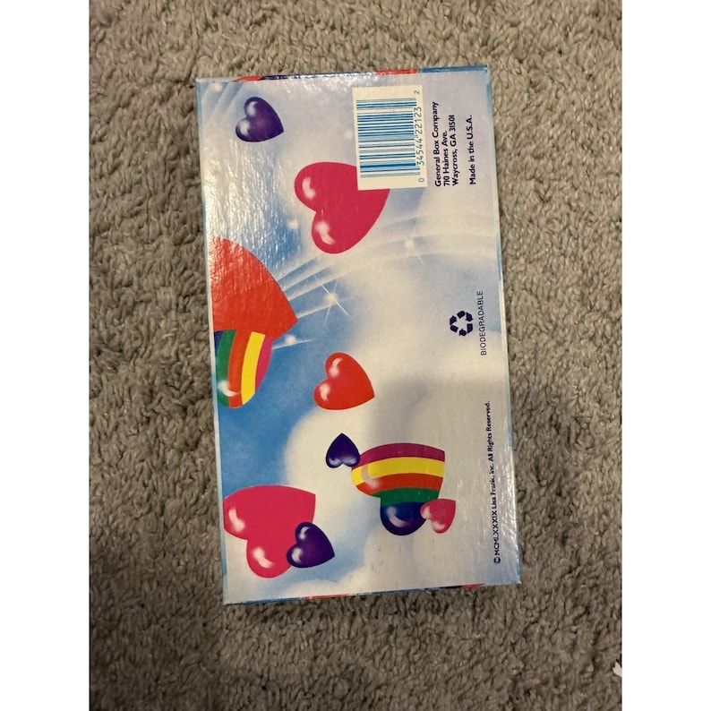 1980s Vintage Lisa Frank Unicorn Rainbow Love Hearts Pencil Cardboard ...