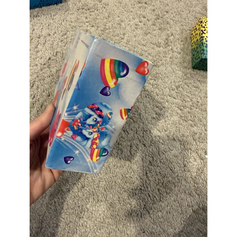 1980s Vintage Lisa Frank Unicorn Rainbow Love Hearts Pencil Cardboard ...