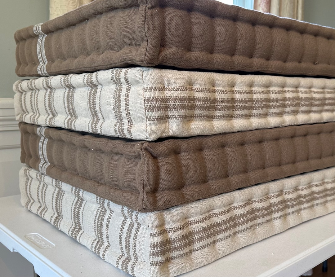 French Tufted Cushions in Feedsack - Etsy