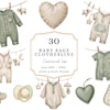 Premium Oh Baby Clipart & Vectors Set in Mustard - Mustard Yellow Baby ...