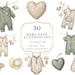 Premium Oh Baby Clipart & Vectors Set in Mustard - Mustard Yellow Baby ...