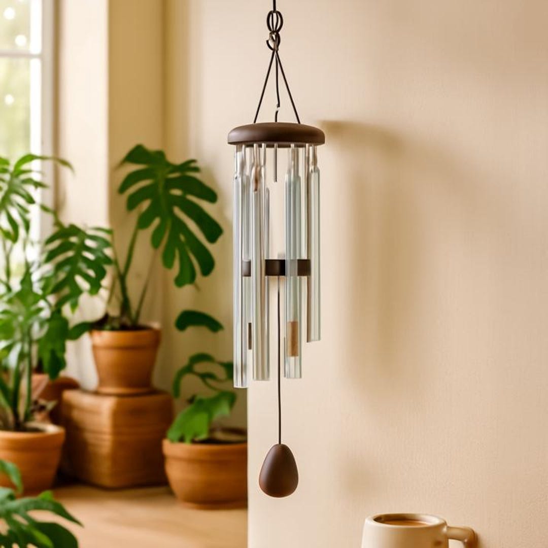 33 Inch Harmonic Deep Tone Wind Chime – Golden and Black Outdoor Chime ...
