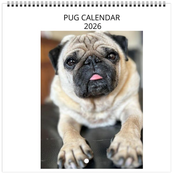 Pug Calendar - Etsy