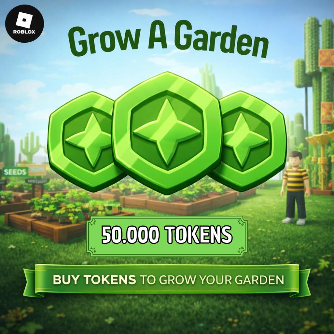 50,000 Tokens | Roblox | Grow a Garden Tokens | Fast Delivery | Garden ...