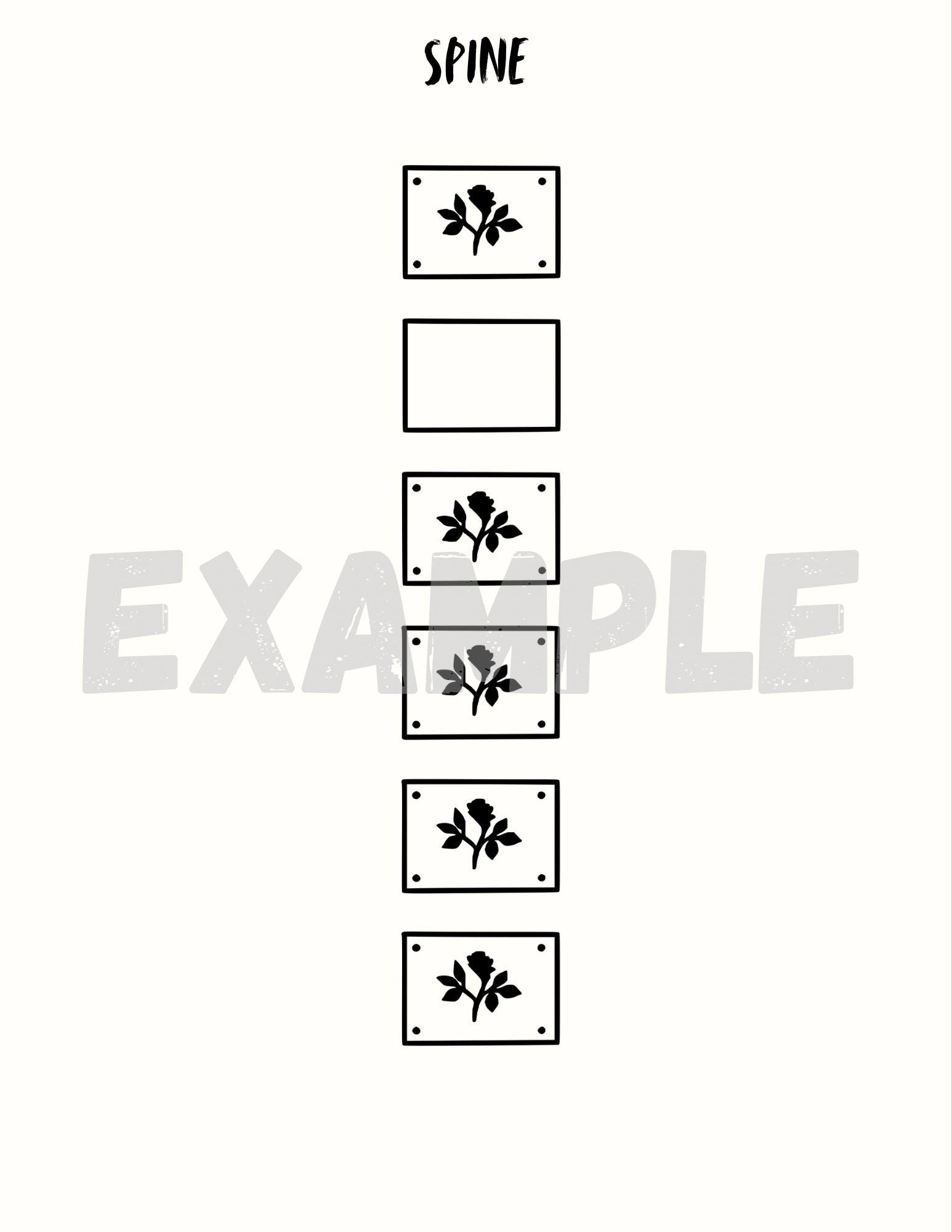 Vintage Rose Book Binding Cover Template - Etsy