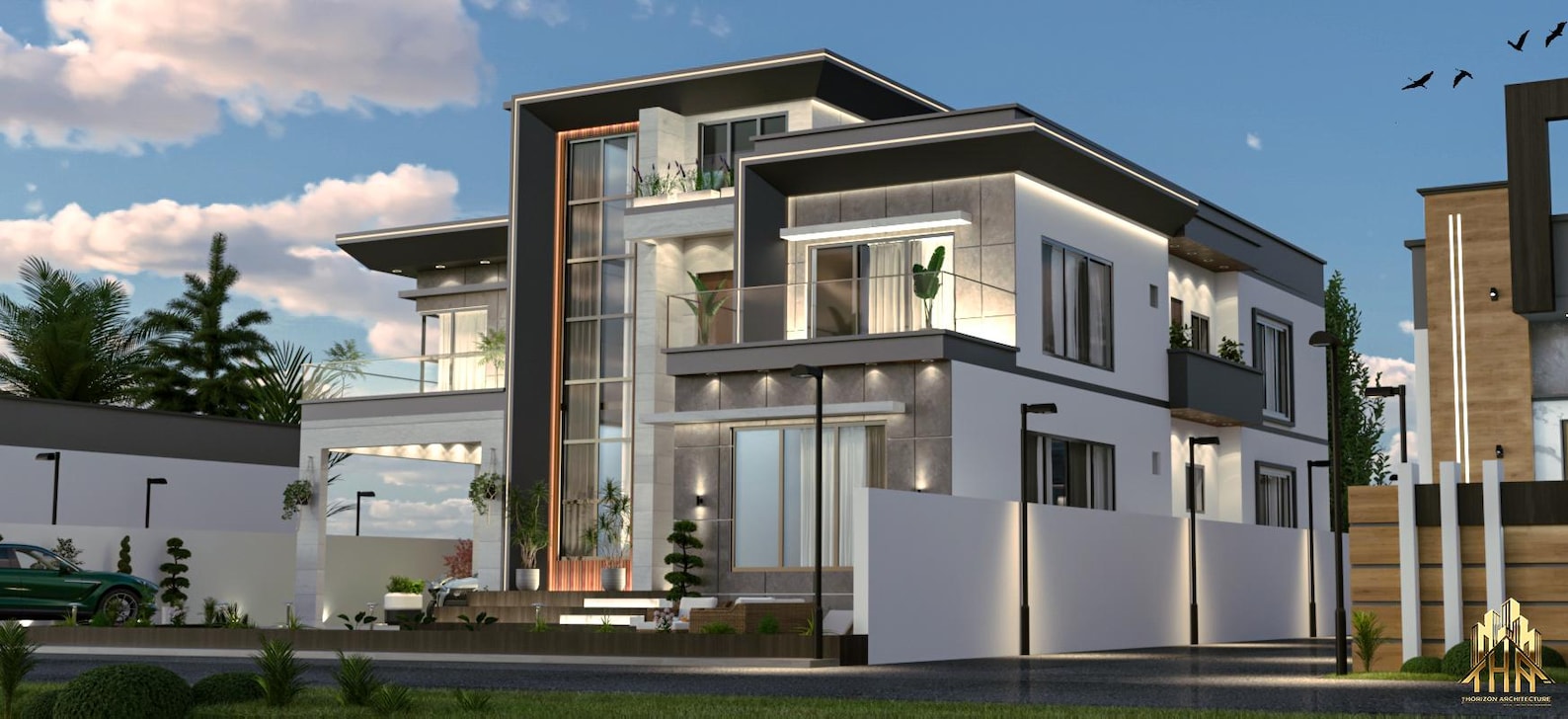Modern House Front Elevation: Architectural Design Plans (digital ...