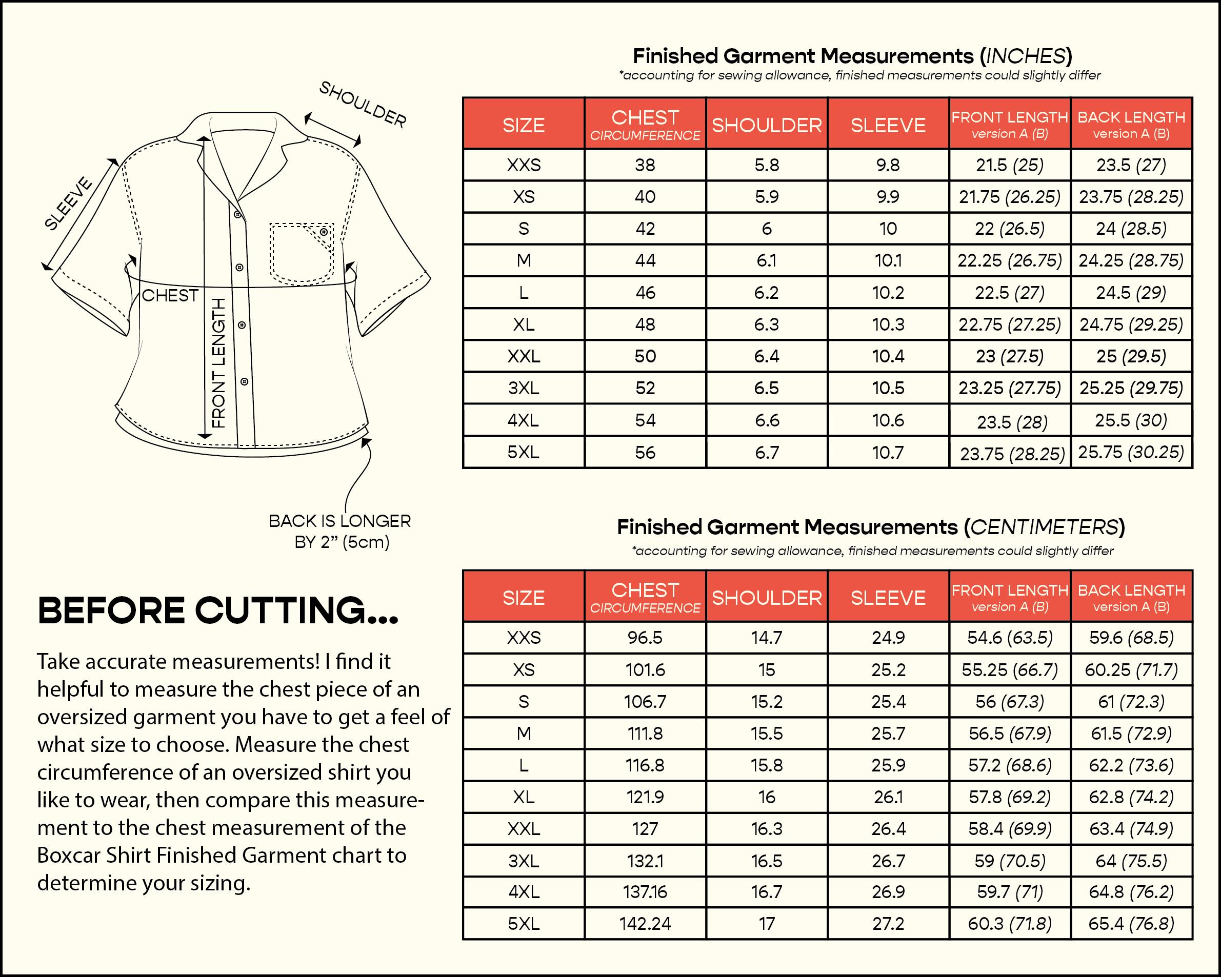 Boxcar Shirt Sewing Pattern: Gender Neutral Camp Collar (PDF Download ...