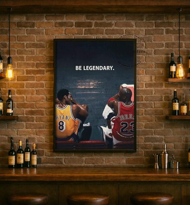 Michael Jordan & Kobe Bryant Poster – Be Legendary Wall Art ...