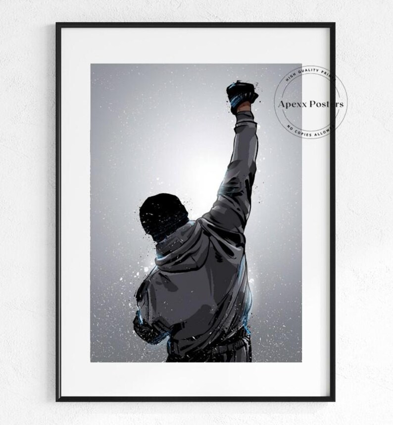 Rocky Balboa No Excuses Poster – Boxing Motivation Wall Art – Gym ...