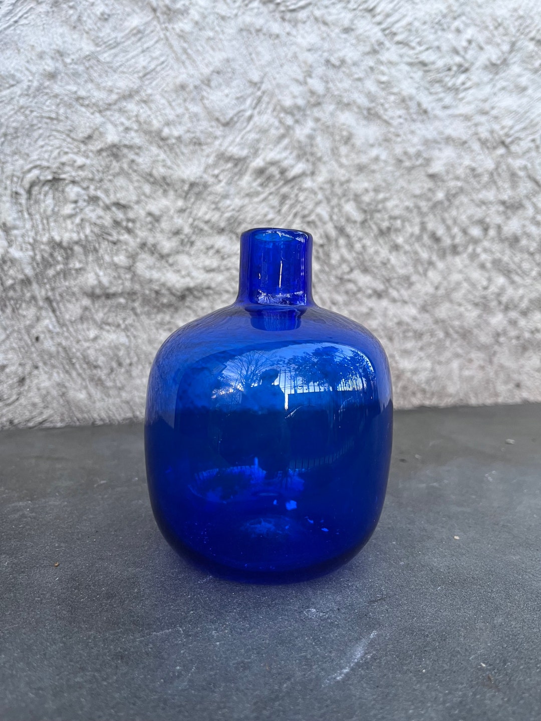 Don Shepherd Blenko 6424 Cobalt Blue Glass Vase - Etsy