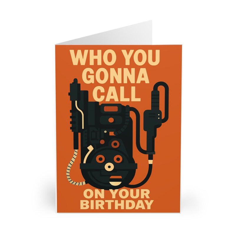 Ghostbusters Inspired Birthday Greeting Card | Fun Pop Culture Card ...
