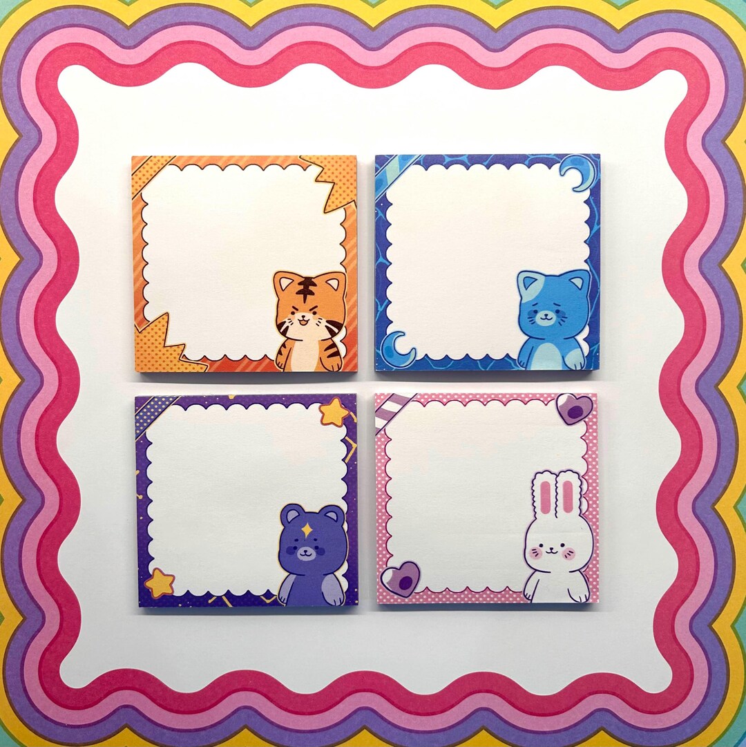 Animal Drink Sticky Notes - Etsy